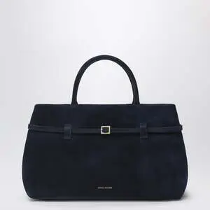 Manu Atelier Le Cambon 35 Dark Suede Bag - Blue