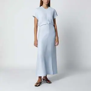 TOTEME Fluid Viscose Satin Dress - Light Blue