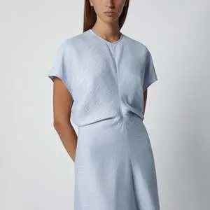 TOTEME Fluid Viscose Satin Dress - Light Blue