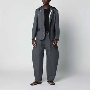 Sacai Khaki Wool And Nylon Jacket
