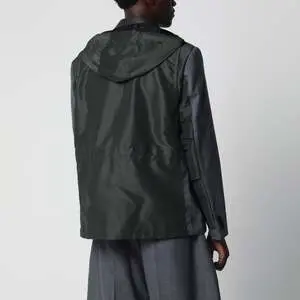 Sacai Khaki Wool And Nylon Jacket