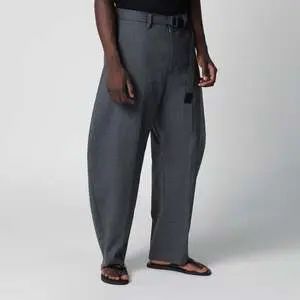 Sacai Wool Trousers With Belt