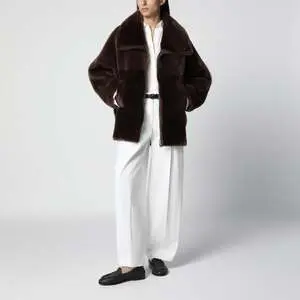 BLANCHA Oak Zip-up Shearling Jacket