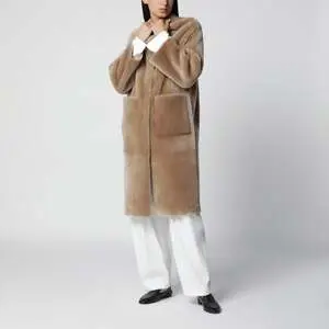 BLANCHA Hazelnut Reversible Shearling Coat