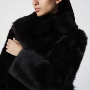 BLANCHA Short Chocolate Fur Jacket