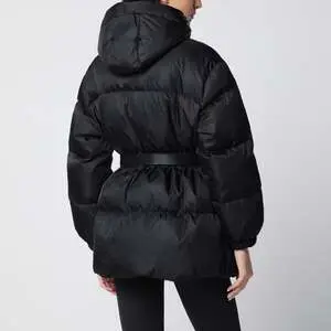 Prada Re-nylon Hooded Padded Jacket With Front Pouch