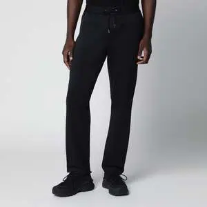 Moncler Jogger Trousers With Logo Patch - Black