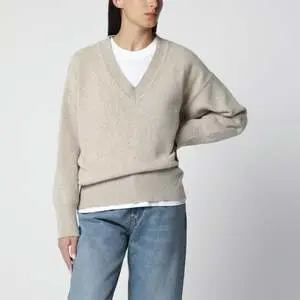 RÓHE Mélange Wool-blend Sweater - Beige
