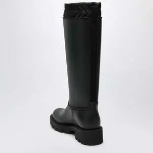 Moncler Kickstream High Rain Boots In Pvc - Black