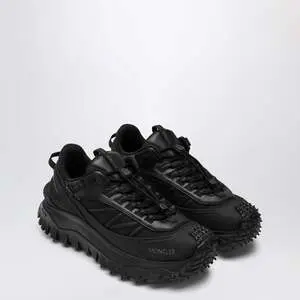 Moncler Trailgrip Gtx Sneakers In Leather And Nylon - Black