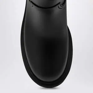 Moncler Kickstream Rain Boots In Pvc And Nylon - Black