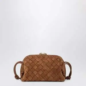 Bottega Veneta Intrecciato Concert Zip Leather Pouch - Brown