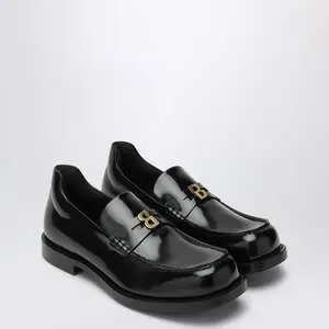 Balenciaga Calf Leather Loafers With B Logo Detail