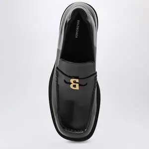 Balenciaga Calf Leather Loafers With B Logo Detail