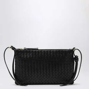 Bottega Veneta Medium Piccolo Intrecciato Pouch In Nappa Leather - Black