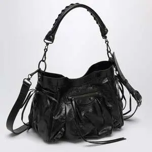 Balenciaga Small Le City Bucket Bag In Lambskin - Black