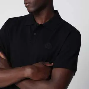 Moncler Cotton Piqué Polo Shirt With Logo Patch
