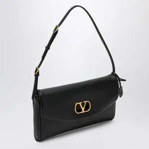 Valentino Garavani Small Devain Leather Shoulder Bag - Black