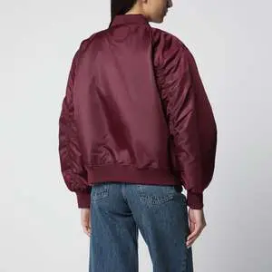 ANINE BING Leon Zip-up Bomber Jacket - Burgundy