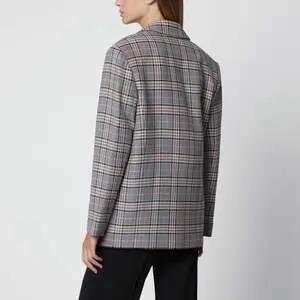 ANINE BING Single-breasted Check Blazer