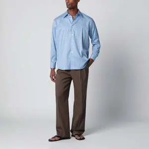 Auralee Light Striped Cotton And Silk Shirt