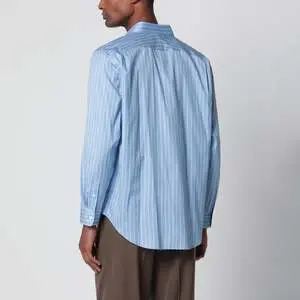 Auralee Light Striped Cotton And Silk Shirt