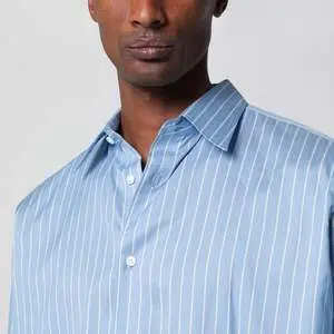 Auralee Light Striped Cotton And Silk Shirt