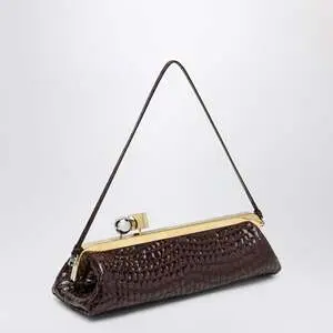 Jacquemus La Pochette Salon Pouch In Crocodile-embossed Leather