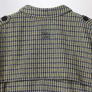 DOUUOD Double-breasted Wool-blend Trench Coat With Check Pattern