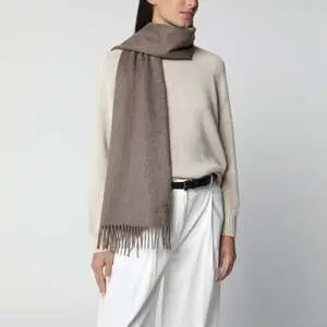 Loro Piana Taupe Cashmere Scarf