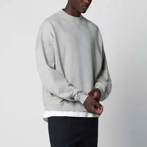 GOLDEN GOOSE Journey Crewneck Cotton Sweatshirt - Grey