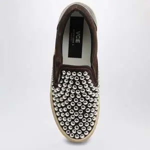 GOLDEN GOOSE Suede Slip-on Shoes With Studs