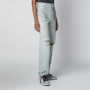 GOLDEN GOOSE Light Crystal Embellished Wide-leg Jeans