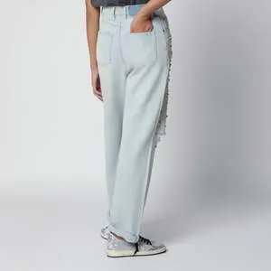 GOLDEN GOOSE Light Crystal Embellished Wide-leg Jeans