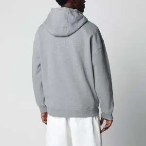 Loewe Mélange Relaxed-fit Hoodie With Leather Drawstring
