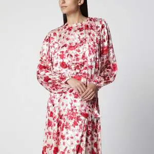 Isabel Marant Étoile Firma Blouse In Printed Silk Dévoré Georgette - Multicolor