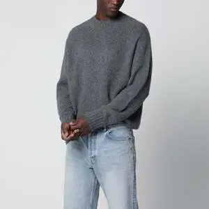 TOM FORD Cashmere Crew-neck Sweater In Light Charcoal - Grey