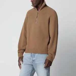 TOM FORD Half-zip Wool And Cashmere Knit Sweater