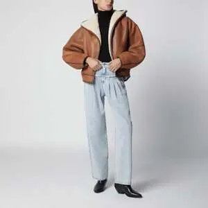 Isabel Marant Étoile Amiel Hooded Shearling Short Coat