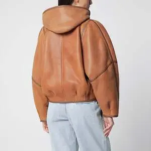 Isabel Marant Étoile Amiel Hooded Shearling Short Coat
