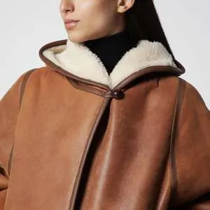 Isabel Marant Étoile Amiel Hooded Shearling Short Coat
