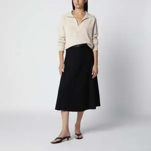 Max Mara Flared Midi Skirt In Viscose Crêpe