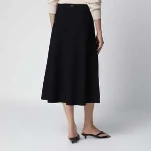 Max Mara Flared Midi Skirt In Viscose Crêpe