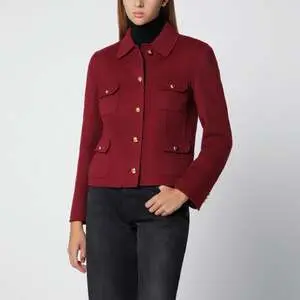 Max Mara Jacket In Ruby Wool And Cashmere