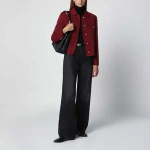 Max Mara Jacket In Ruby Wool And Cashmere