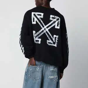 OFF-WHITE™ Motion Arrow Skate Cotton Sweatshirt
