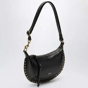 Isabel Marant Étoile Oskan Moon Studded Calfskin Leather Bag - Black