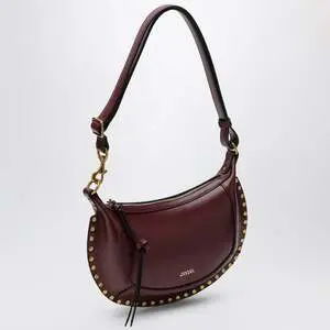 Isabel Marant Étoile Oskan Moon Shoulder Bag In Calfskin - Burgundy