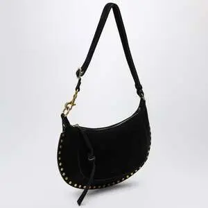 Isabel Marant Étoile Oskan Moon Shoulder Bag In Suede - Black