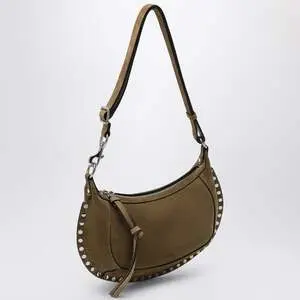 Isabel Marant Étoile Oskan Moon Shoulder Bag In Taupe Suede - Brown